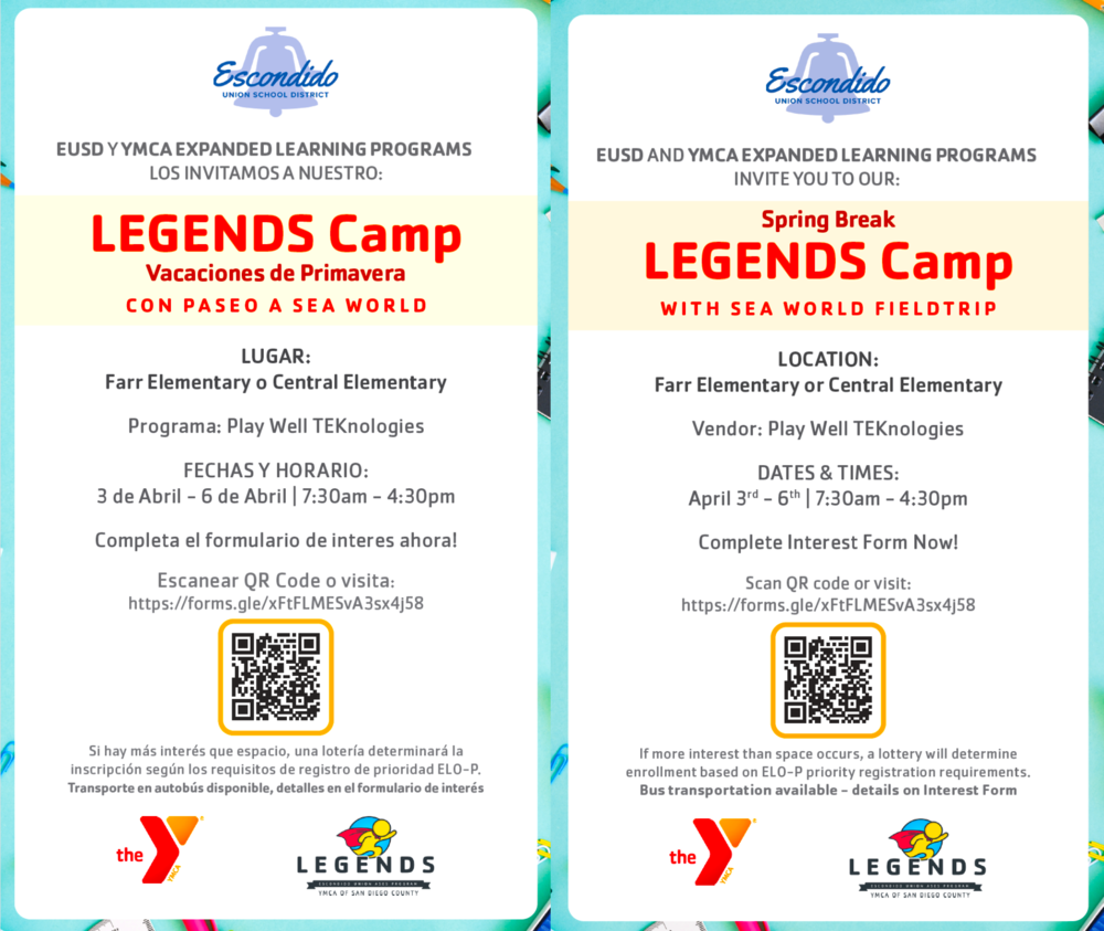 Spring Break Legends Camp | Oak Hill Elementary